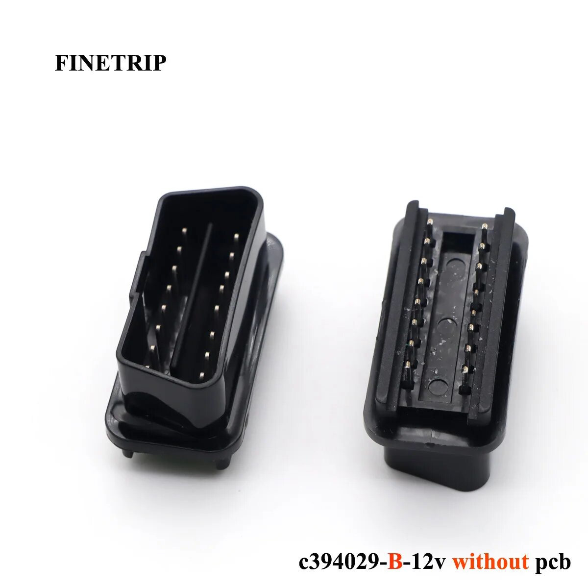 FINETRIP 1 компл. Высокое качество Универсальный 16-контактный разъем OBDii OBD2 12v no pcb head