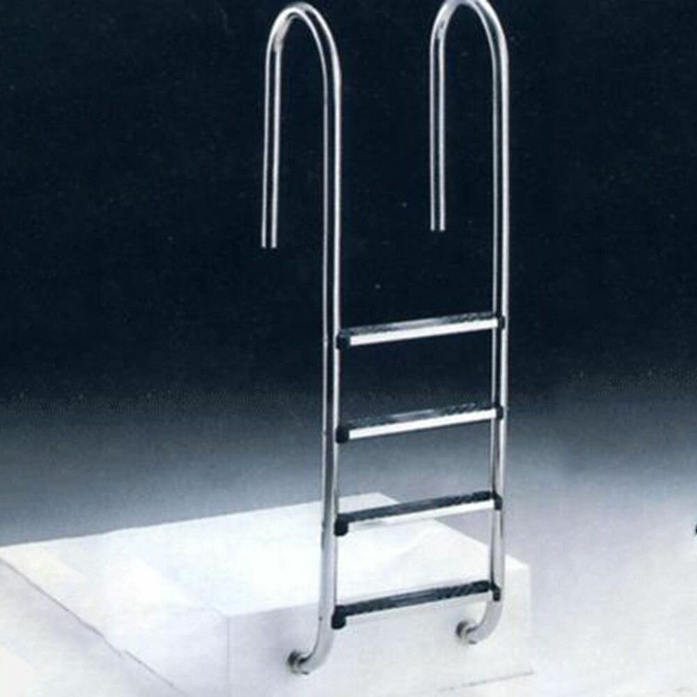 Педаль лестницы для бассейна AZURO, нержавеющая сталь, длиной 50 см и шириной 7,5 см, черная