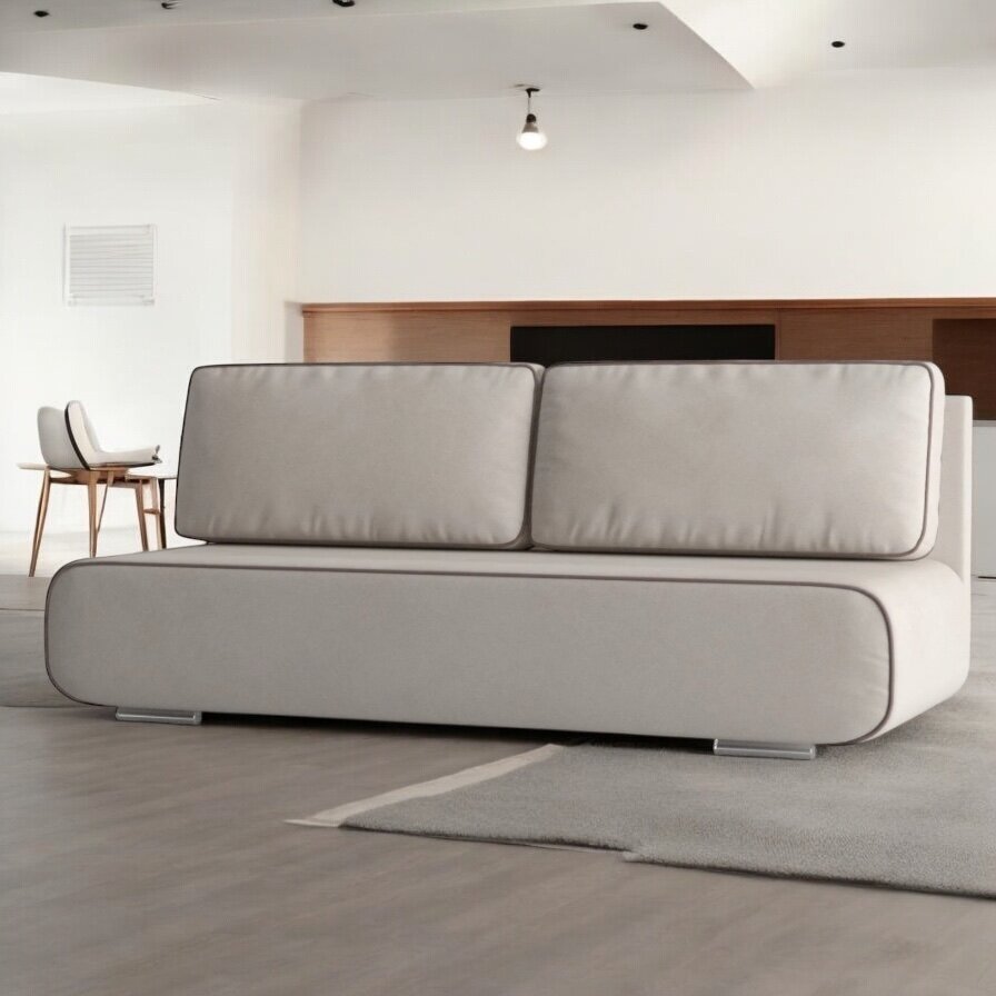 Диван-кровать YASMIN "Смайл", еврокнижка, велюр, раскладной, прямой, для дома, независимый пружинный блок