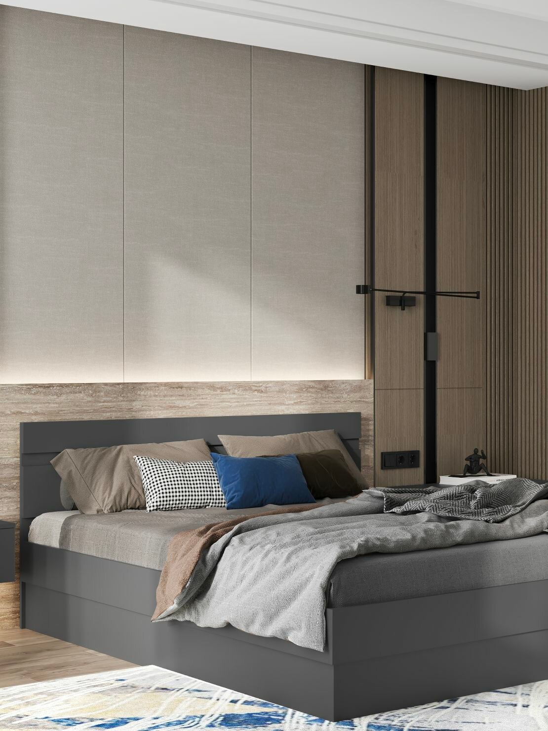 Комплект мебели для спальни Норд (комп.12) Графит