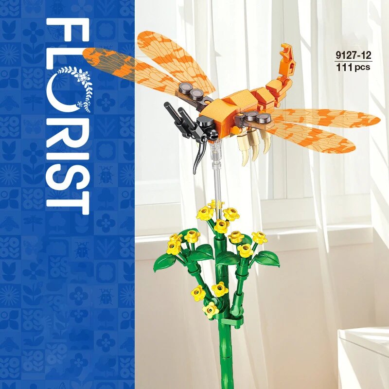 Конструктор SYANKWOK Dragonfly Flower, 111 деталей, без коробки