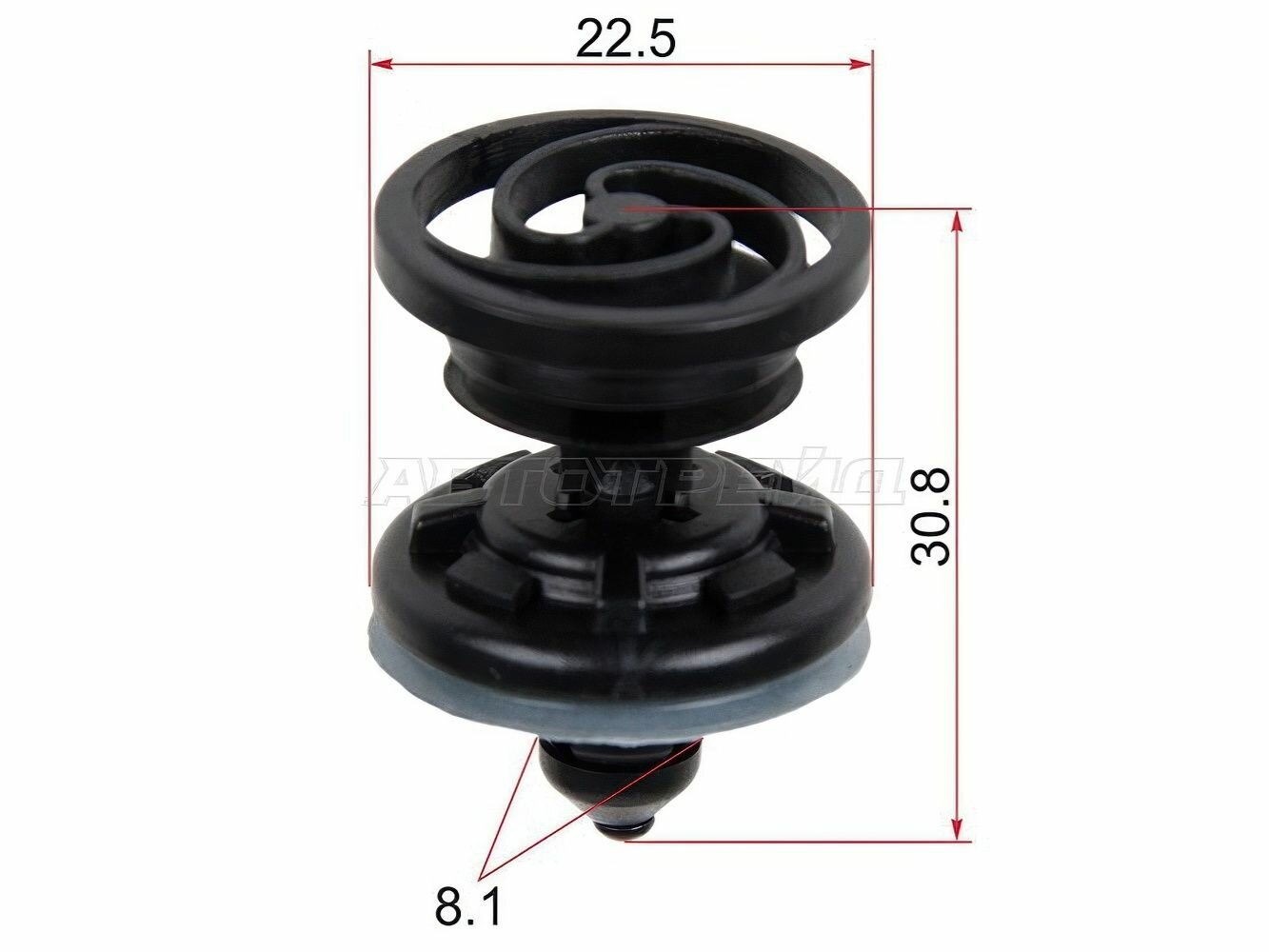Клипса крепежная, 10 шт для Шкода Рапид, Фольксваген Гольф, R32 GTI, Пассат арт STKE242 SAT