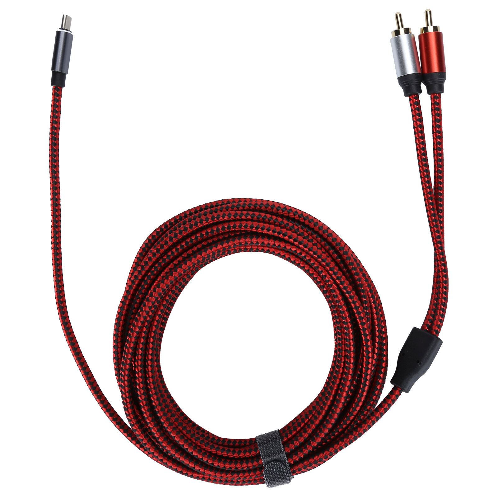 Позолоченный аудиокабель Type-C (M) - 2 RCA (M), для телефона, планшета, ноутбука, длина 5 м