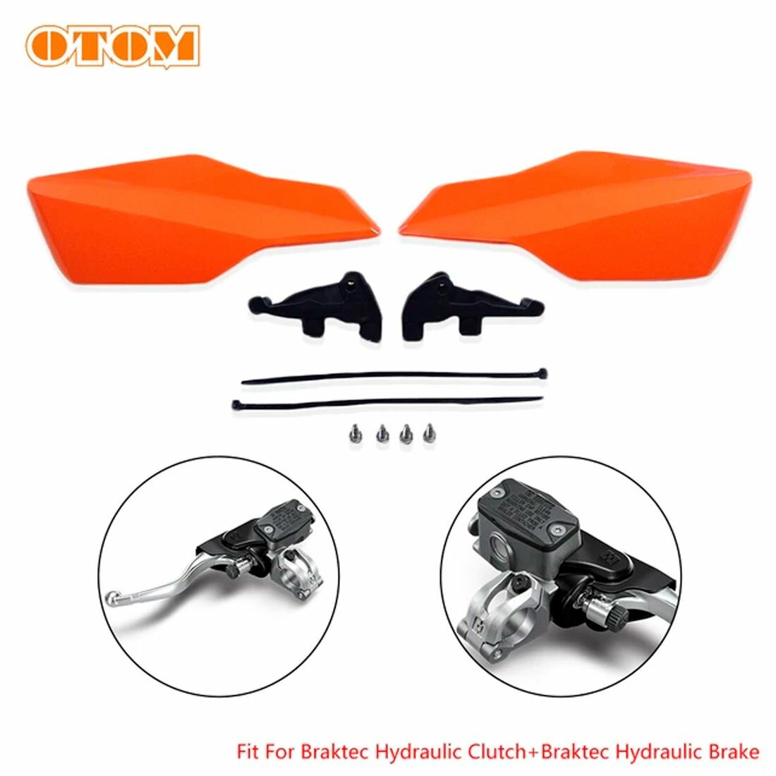 Защита рук K-03, крепления под Braktec, оранжевый.