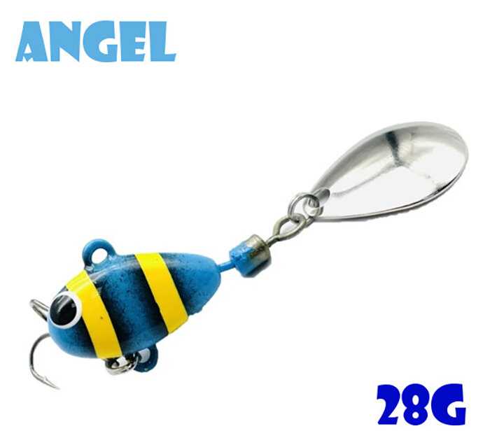 Блесна Тейл-Спиннер для рыбалки Uf-Studio Hurricane 28g #Angel