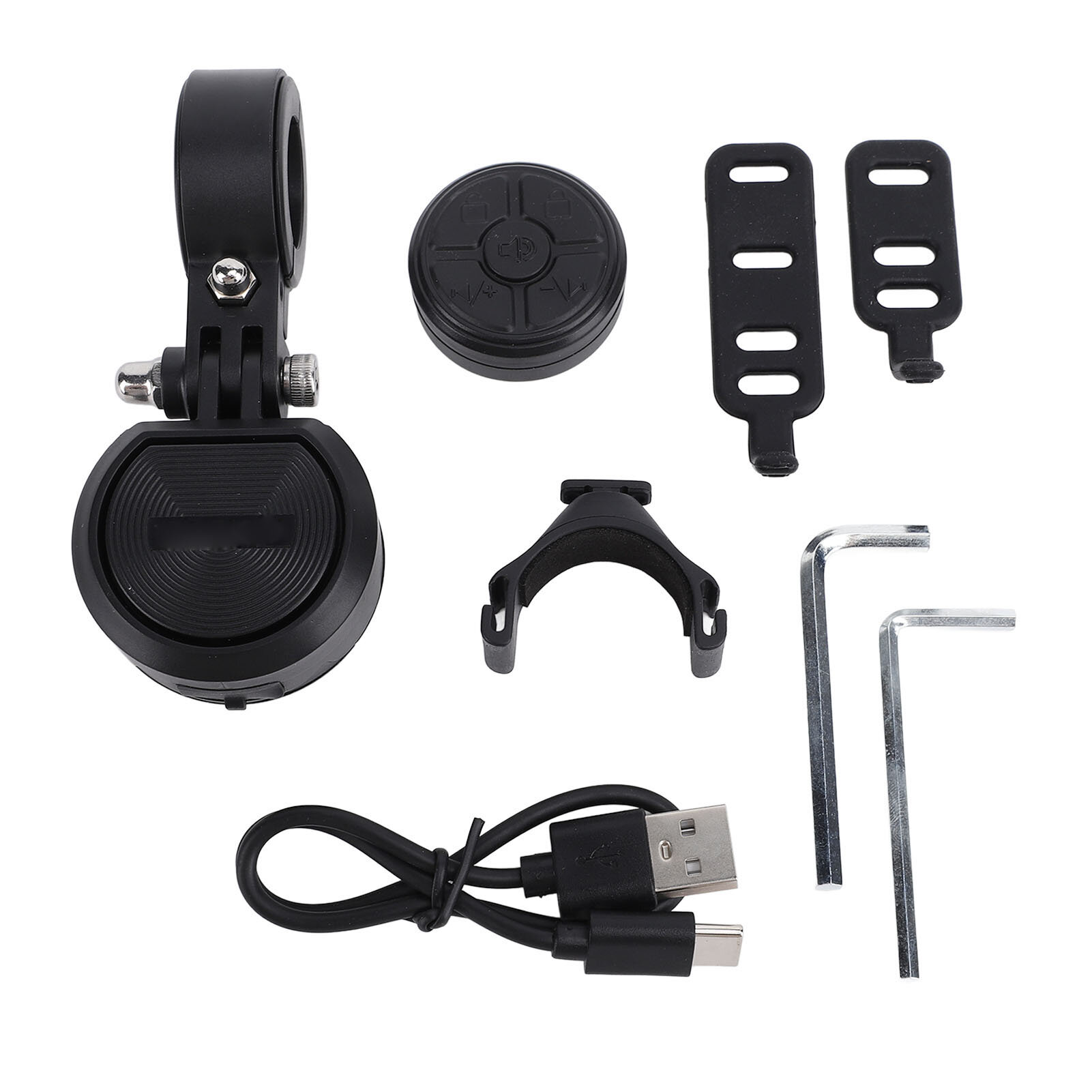 Электрический велосипедный гудок с дистанционным управлением, зарядка типа C, 120 дБ, громкий звук, водонепроницаемый IP66, велосипедный звонок-сигнализация для горного велосипеда, скутера