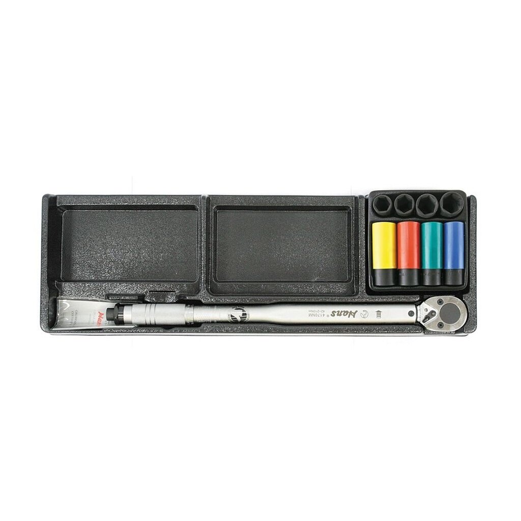 Hans Набор динамометрический ключ 1/2" 40-210 Нм и ударные головки 17-22 мм, 9 предм, в ложементе TT-48