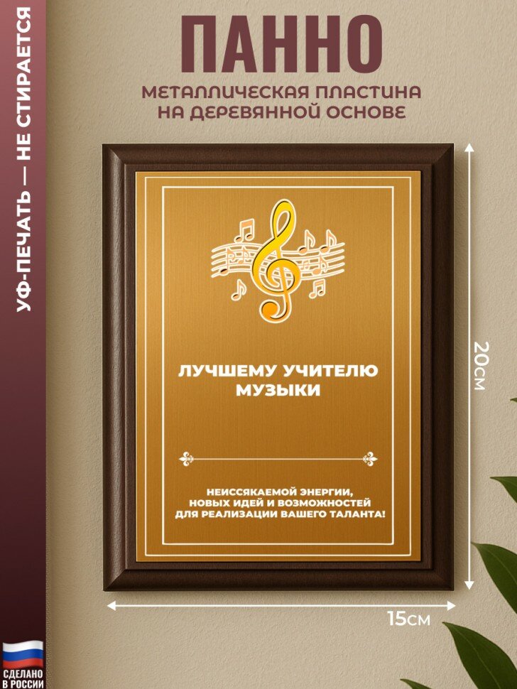 Настенный диплом "Лучшему учителю музыки" Музыканту