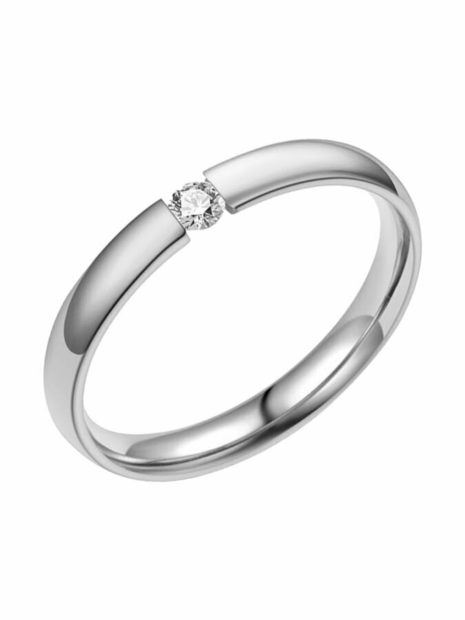 Кольцо помолвочное, фианит