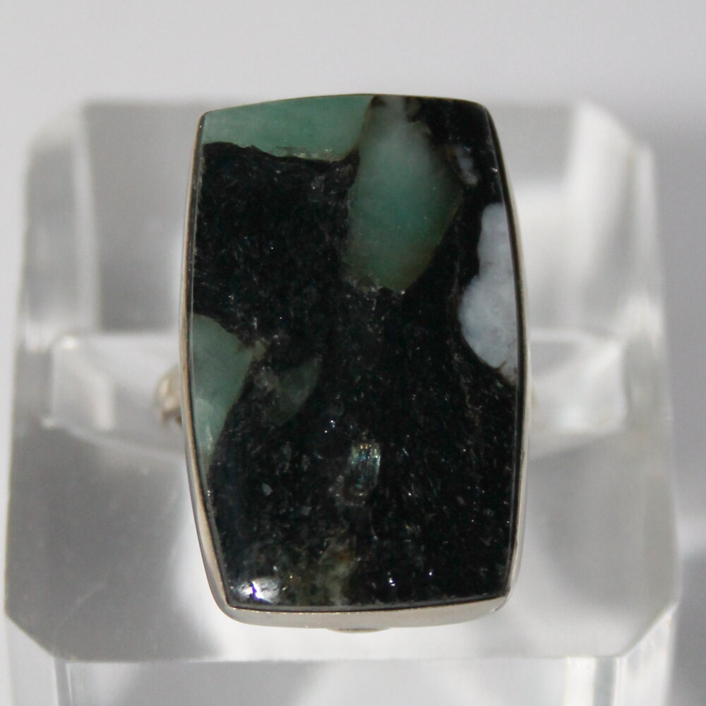 Кольцо, хризопраз