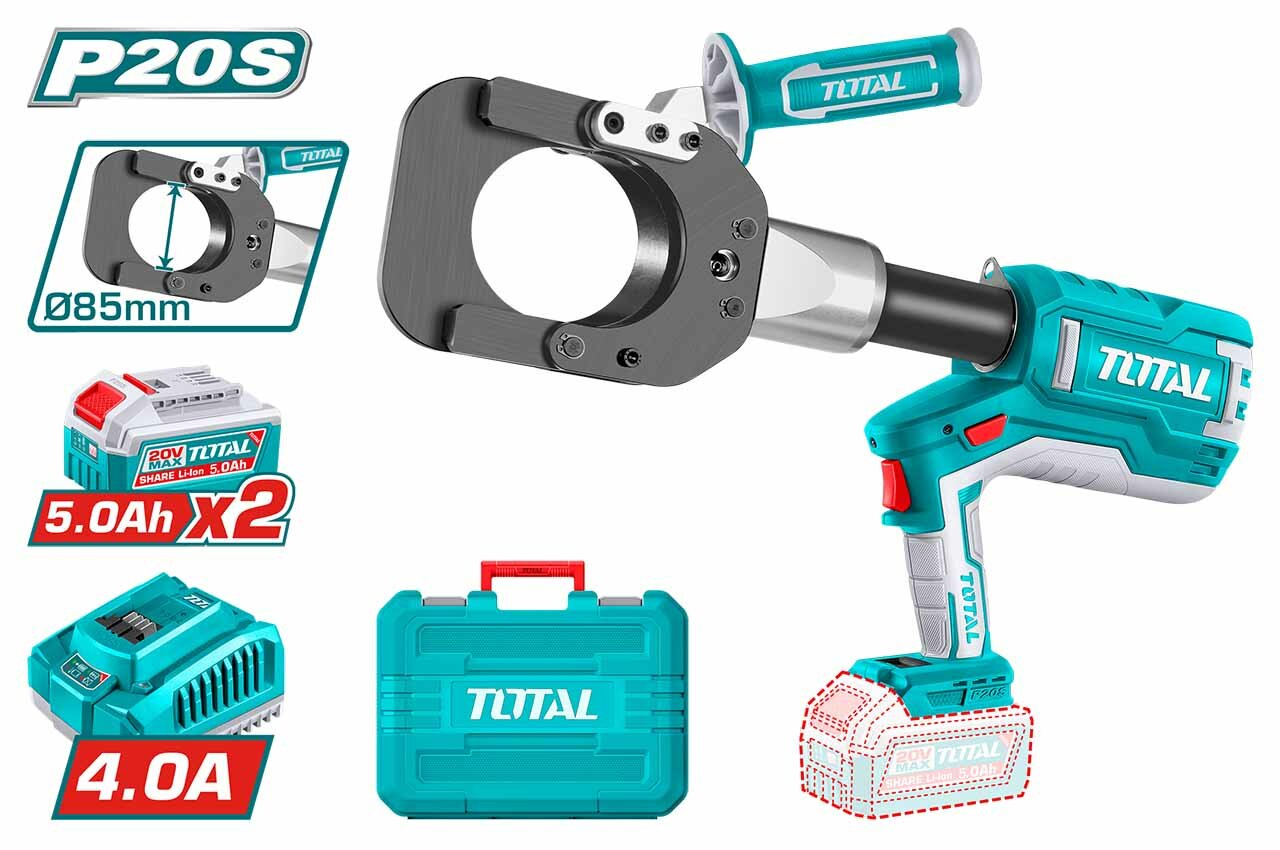 Аккумуляторный гидравлический резак для кабеля TOTAL TRCLI2005