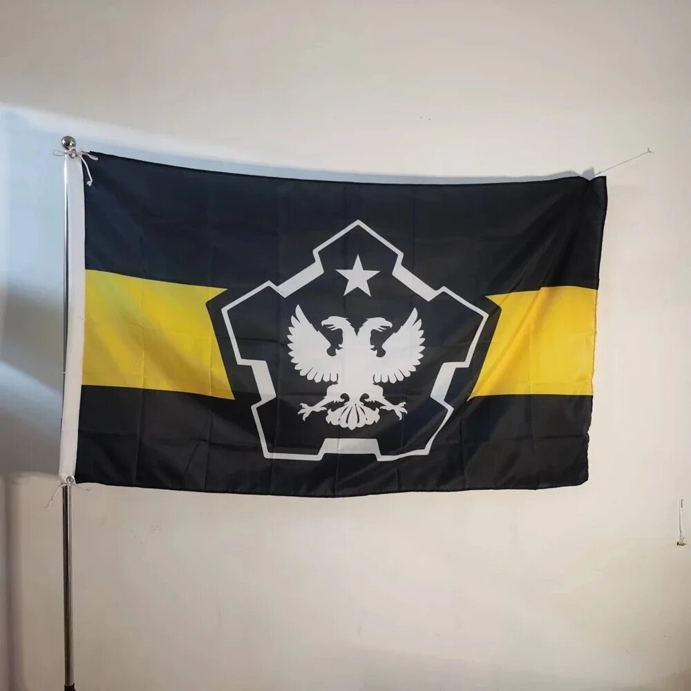 Флаг Омского Сибирского Черного Альянса Флаг Открытый Баннер Для Декора 150x90см Полиэстер