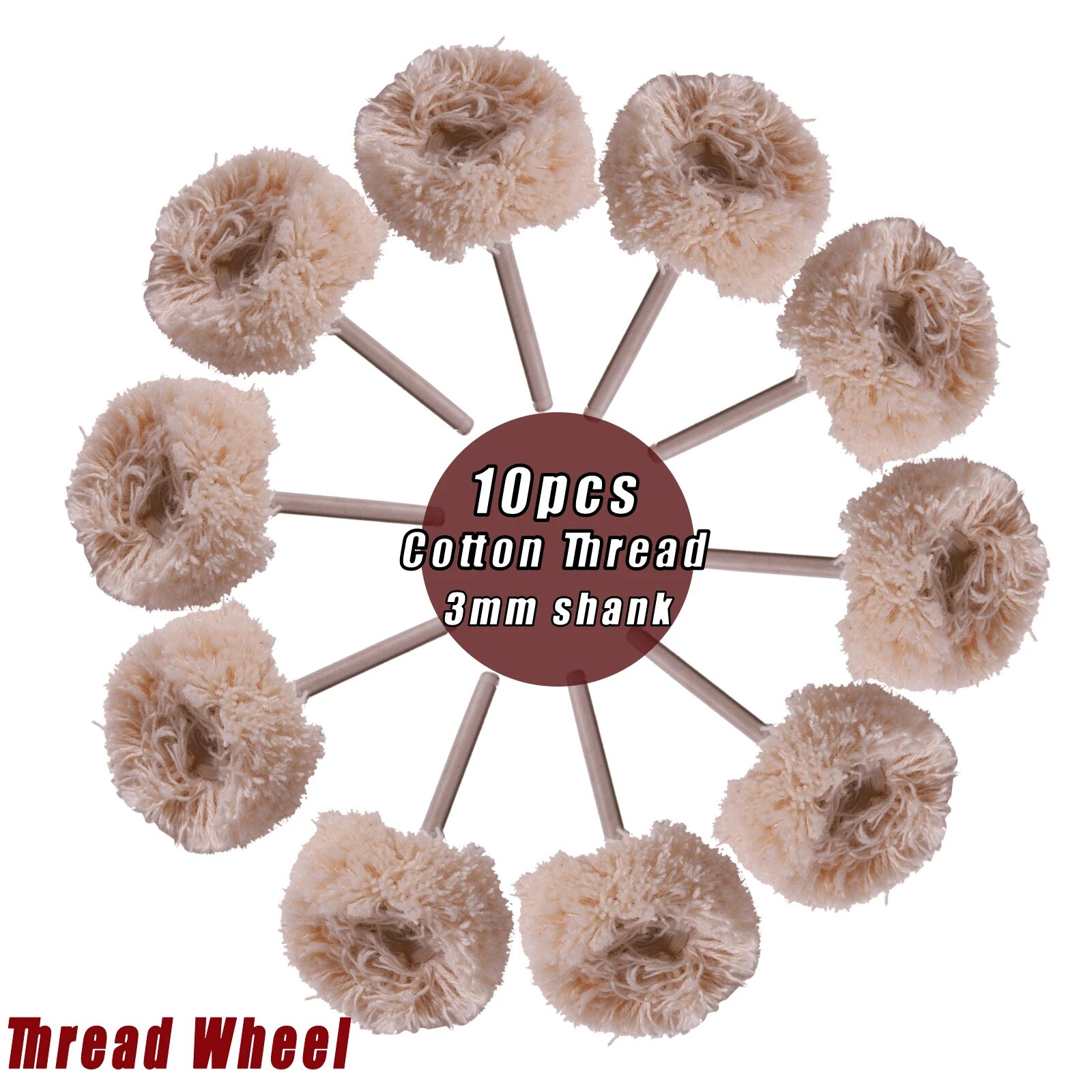 Полировальные круги для Dremel, комплект из шерсти, фетра, кожи Thread Wheel