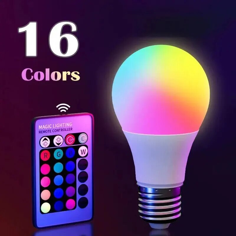 RGB лампа Szaoju 16 цветов E27 220В