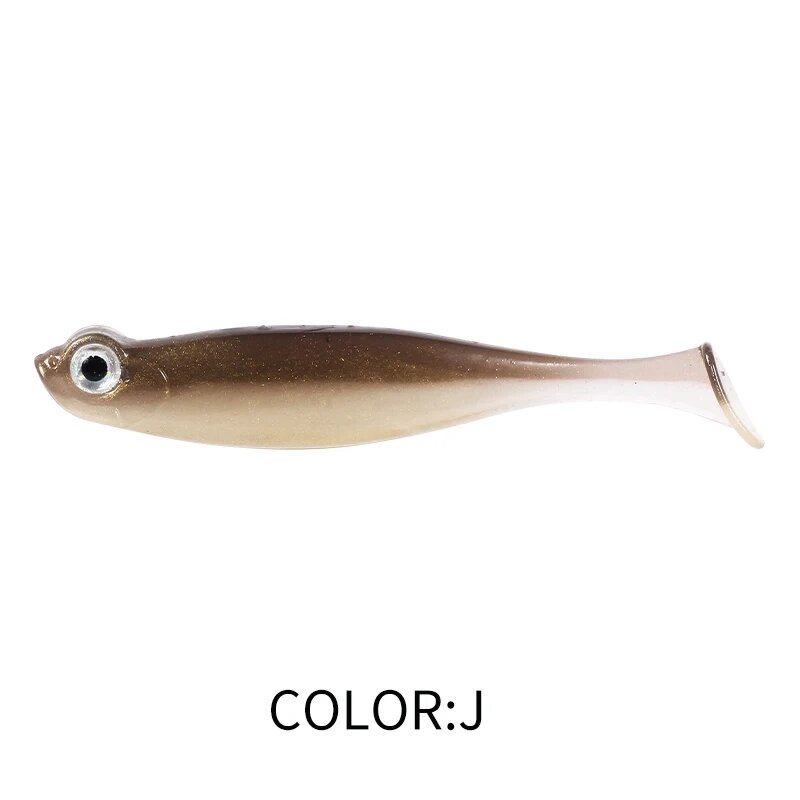 Суперконтинентальные рыболовные приманки Shad T-tail 5см/7см 70mm 8pcs 2.8g, J