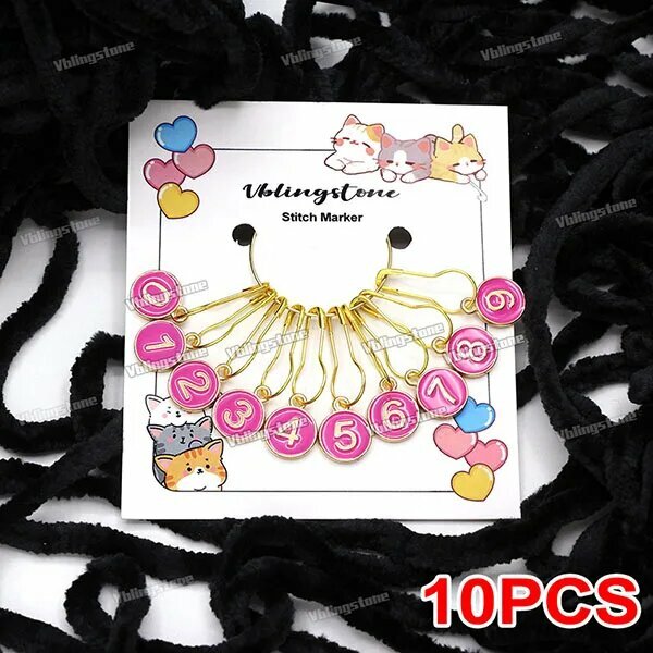 Металлические булавки с номером для вязания 10 шт. 5