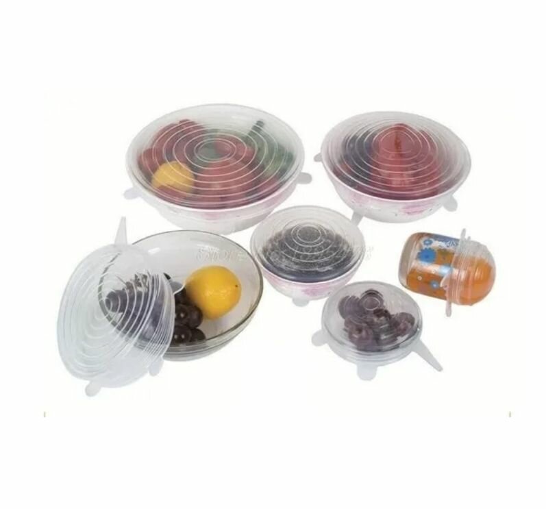 Крышки "Прозрачные" силиконовые для кухни