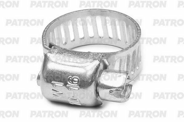 Хомут винтовой Patron PA010016 10-16 мм American Type лента с перфорацией, ширина ленты 8 мм, W1 - оцинкованная сталь