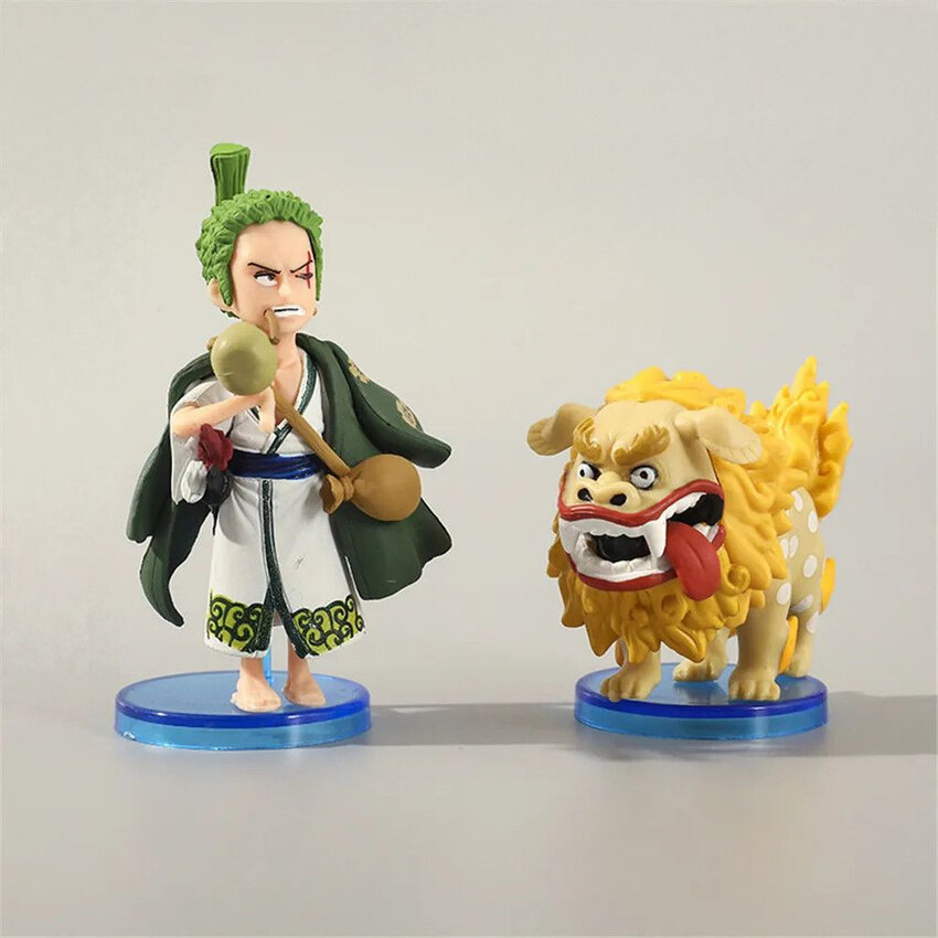 Набор фигурок Ван Пис Зоро, Луффи, Тони Чоппер / One Piece 6шт (5-10см)