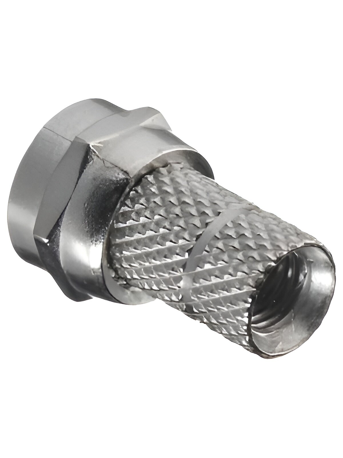 Штекер F (гайка) на 3С2V (цинк) (F113), NETKO Optima, накручивающийся