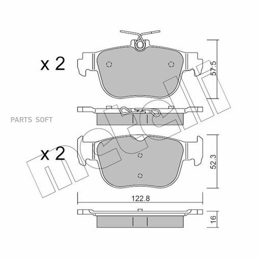 METELLI Колодки тормозные