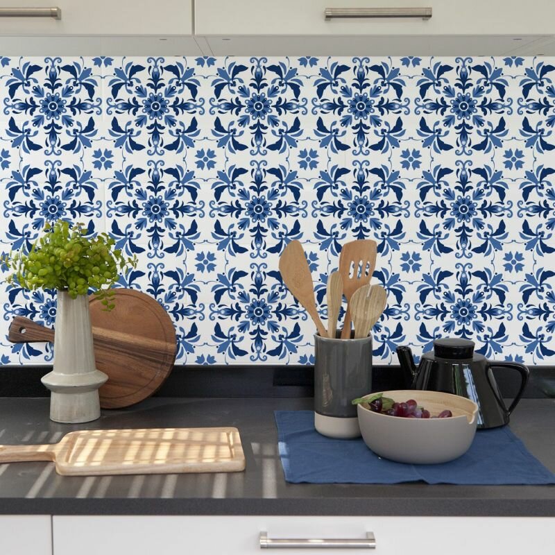 20х20 см плитка самоклеящаяся глянцевая ПВХ панели для стен декор для дома на кухню, в ванную, гостиную, коридор 20 шт