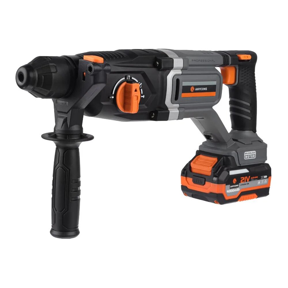 Anycons Бесщеточный перфоратор, 2,8 Дж, 21В, 2 акб, AC-H509 SDS+, AC-H5092