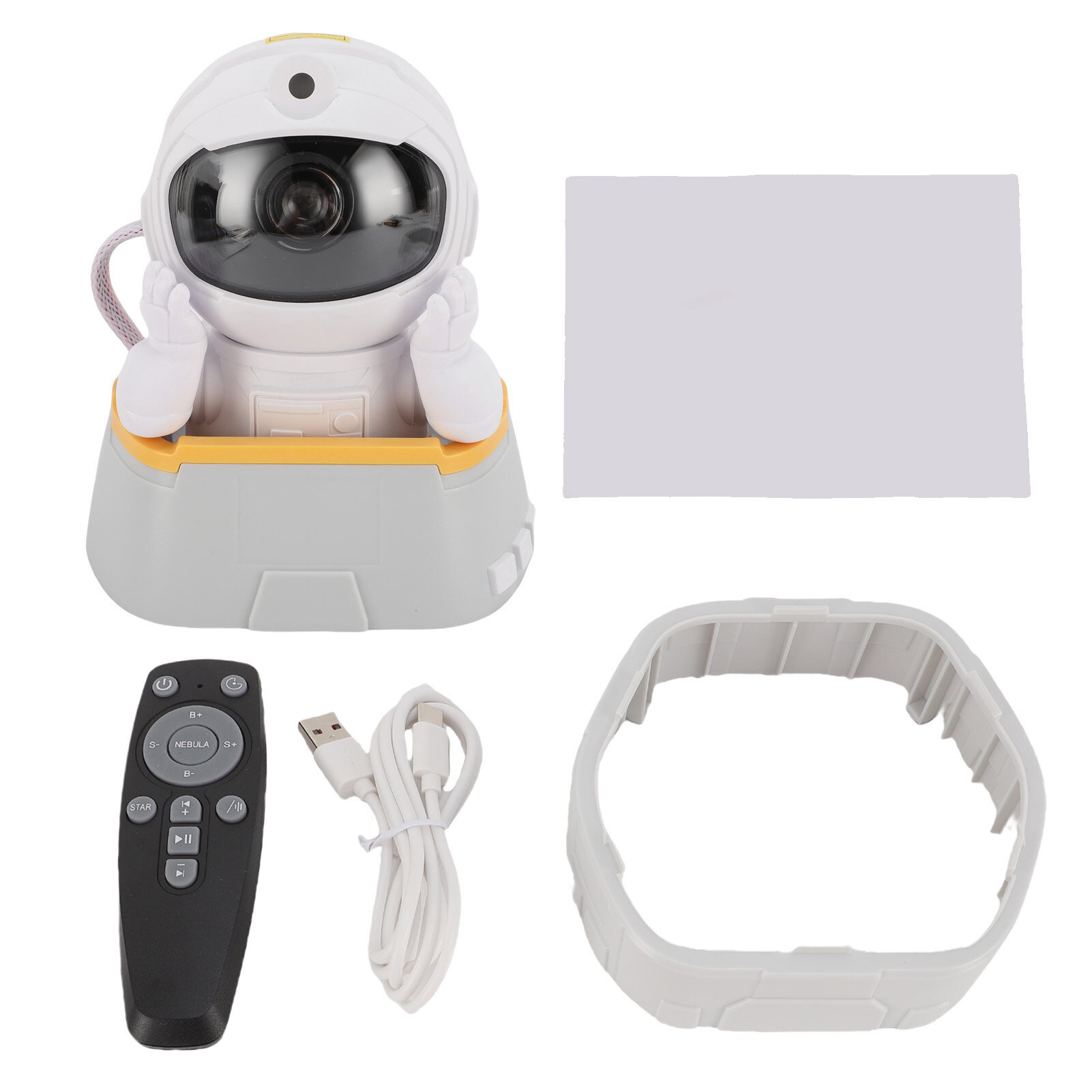 Светодиодный проектор звездного неба в виде космонавта, прикроватная лампа с Bluetooth-динамиком, ночник для спальни.