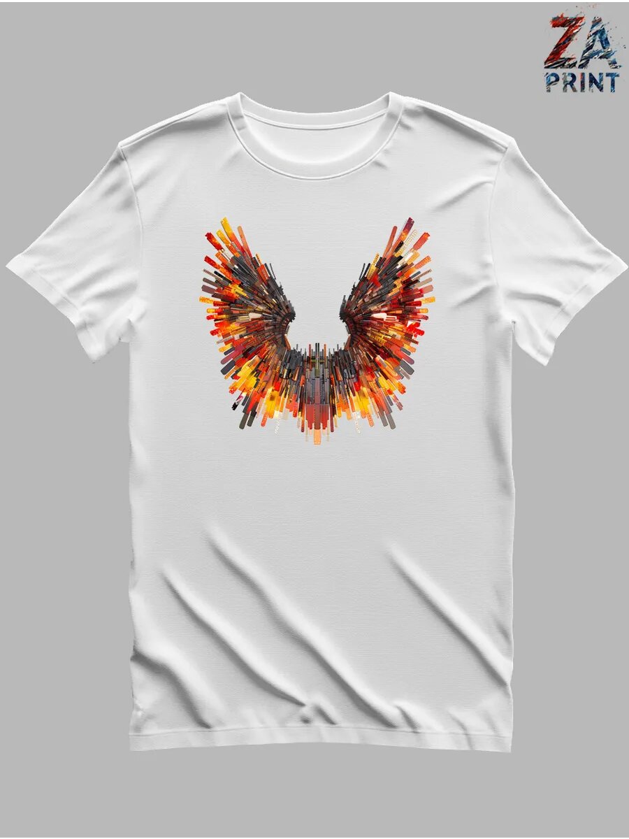 Футболка крылья красивые принт