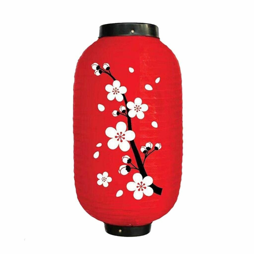 Водонепроницаемый шелковый зимний фонарь из дыни-крупно-красный большой цветок