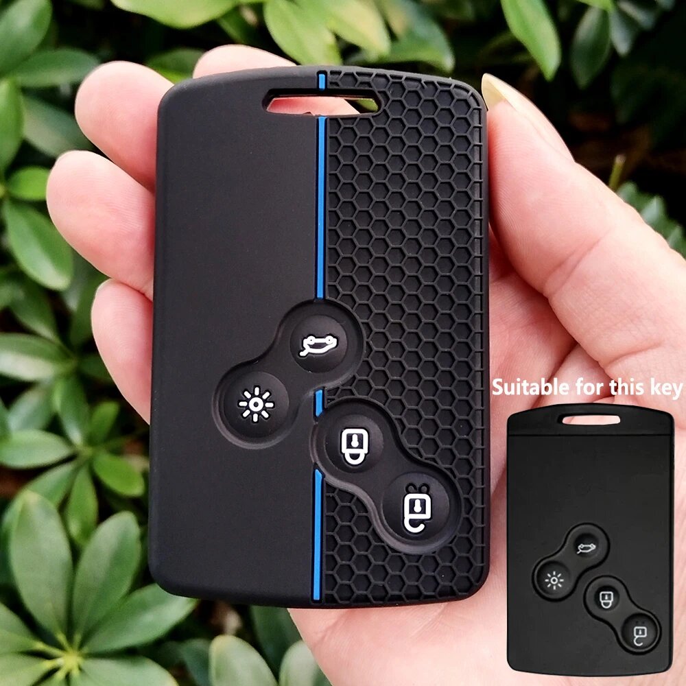 Новый чехол для автомобильного ключа для Renault Kaptur Captur Logan Laguna Zoe Koleos Danilo Nema Fluence Megane 2 3 Clio Scenic Duster Blue line style