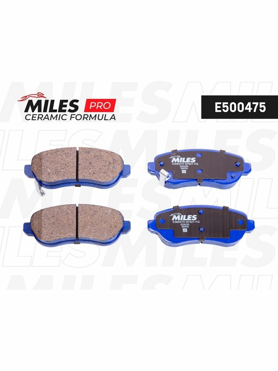 Колодки тормозные дисковые передние MILES E500475 для GEELY Emgrand