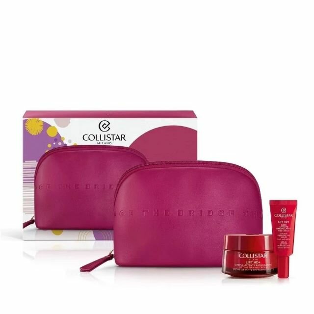 Collistar - Набор: Крем для лица и шеи Lift HD Lifting Firming 50 мл + Lift HD Лифтинговая восстанавливающая сыворотка для лица и шеи, 7 мл + Косметич