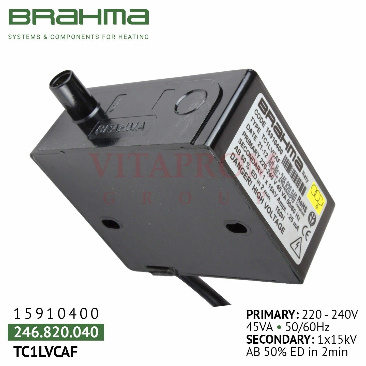 Трансформатор Brahma TC1LVCAF, 15910400 — фото 1