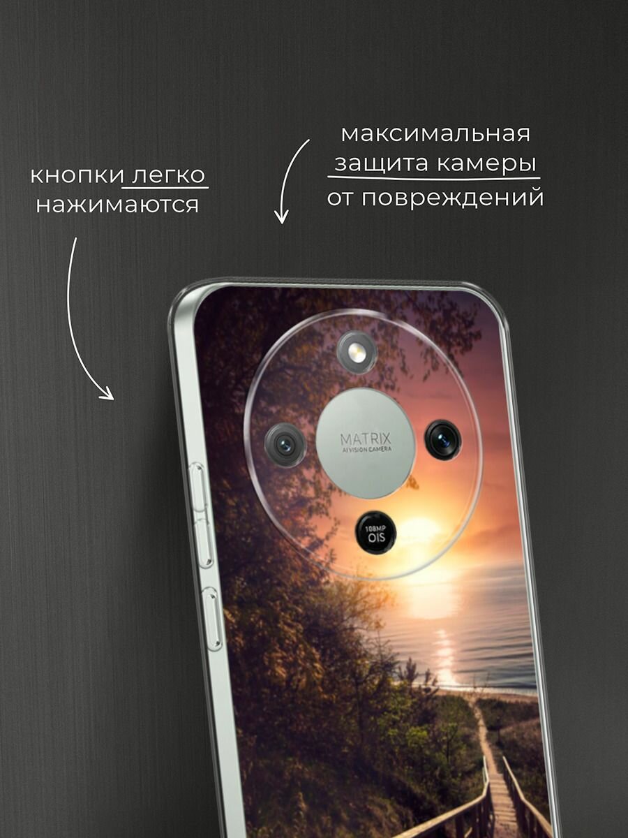 Силиконовый чехол на Honor X9d / Хонор X9d с принтом Мост у воды — фото 1