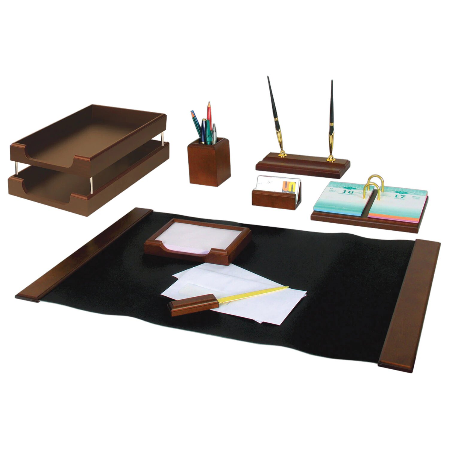 Набор подарочный настольный BESTAR "Titan" из дерева, 9 предметов, цвет "орех", 236367