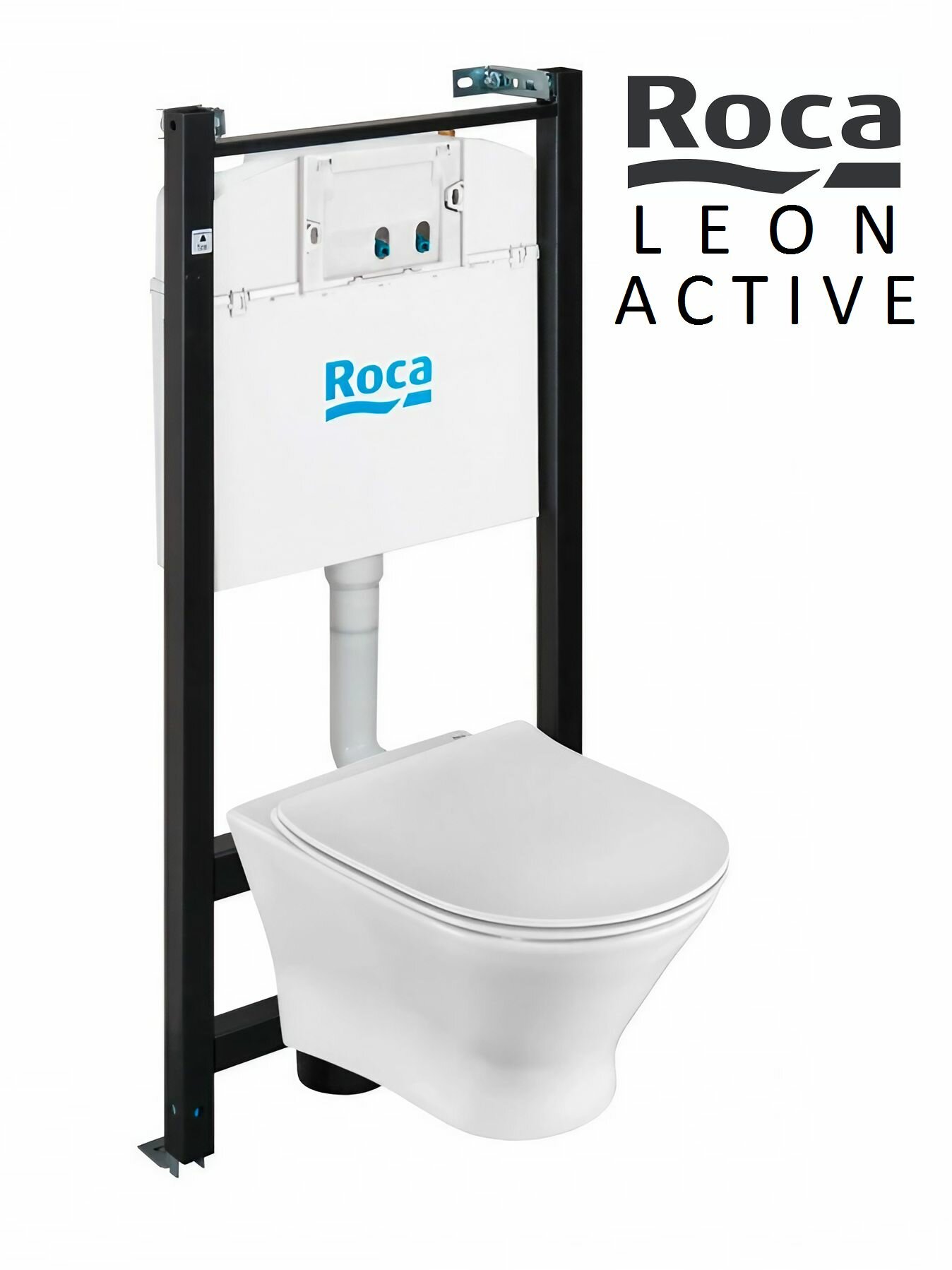 Инсталляция с унитазом комплект Roca Leon без кнопки ZRU9307623
