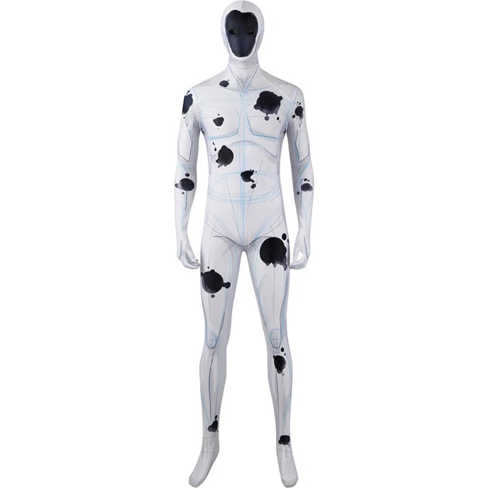 Комбинезон супергероя «Паук Пятно», костюм для косплея, боди с пятнистым принтом и маской, карнавальный комплект на Хэллоуин, мужской костюм из спандекса