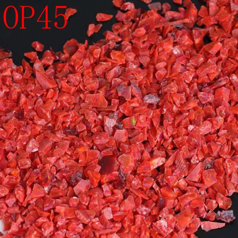 Смешанные цвета синтетический опал для ювелирных колец Красный, 5g, OP45