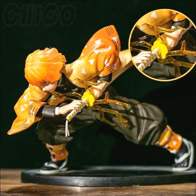 Аниме Фигурка Клинок рассекающий демонов Зеницу Агацума / Demon Slayer Agatsuma Zenitsu 14CM