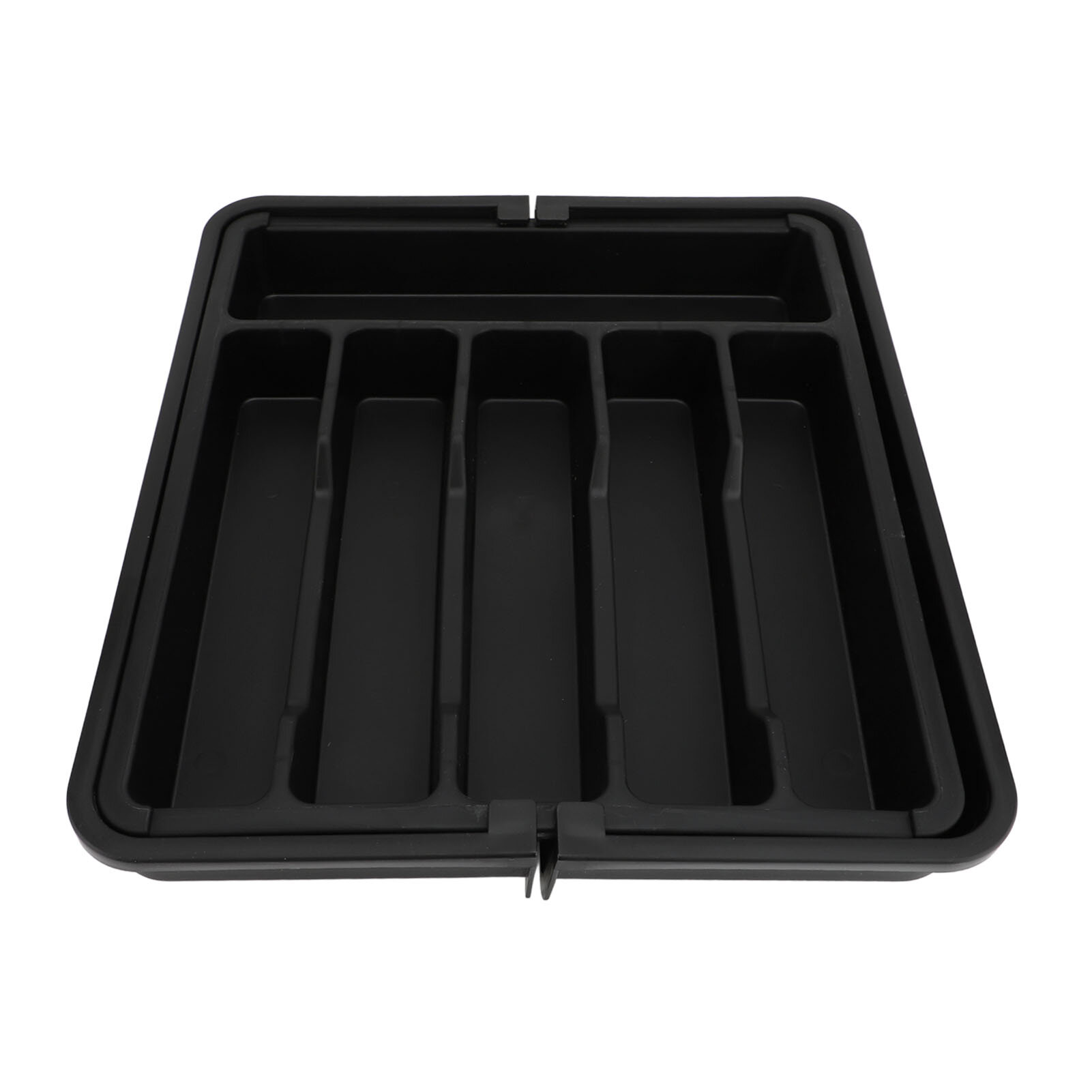 Расширяемый серебряный серебряный организатор пластиковой посуды для подноса серебряного серебра Организатор столовых приборов в ящике для хранения ложки кухни вилки