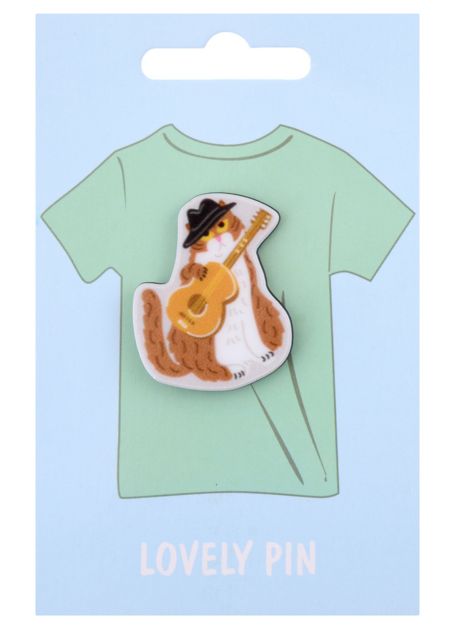 Значок Кот с гитарой (акрил)