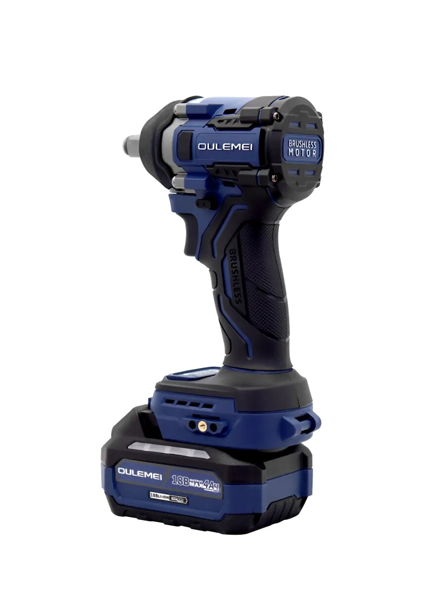 Ударный гайковерт OLEMEI OLM-BS002, с двумя аккумуляторами, 18В, 380Нм