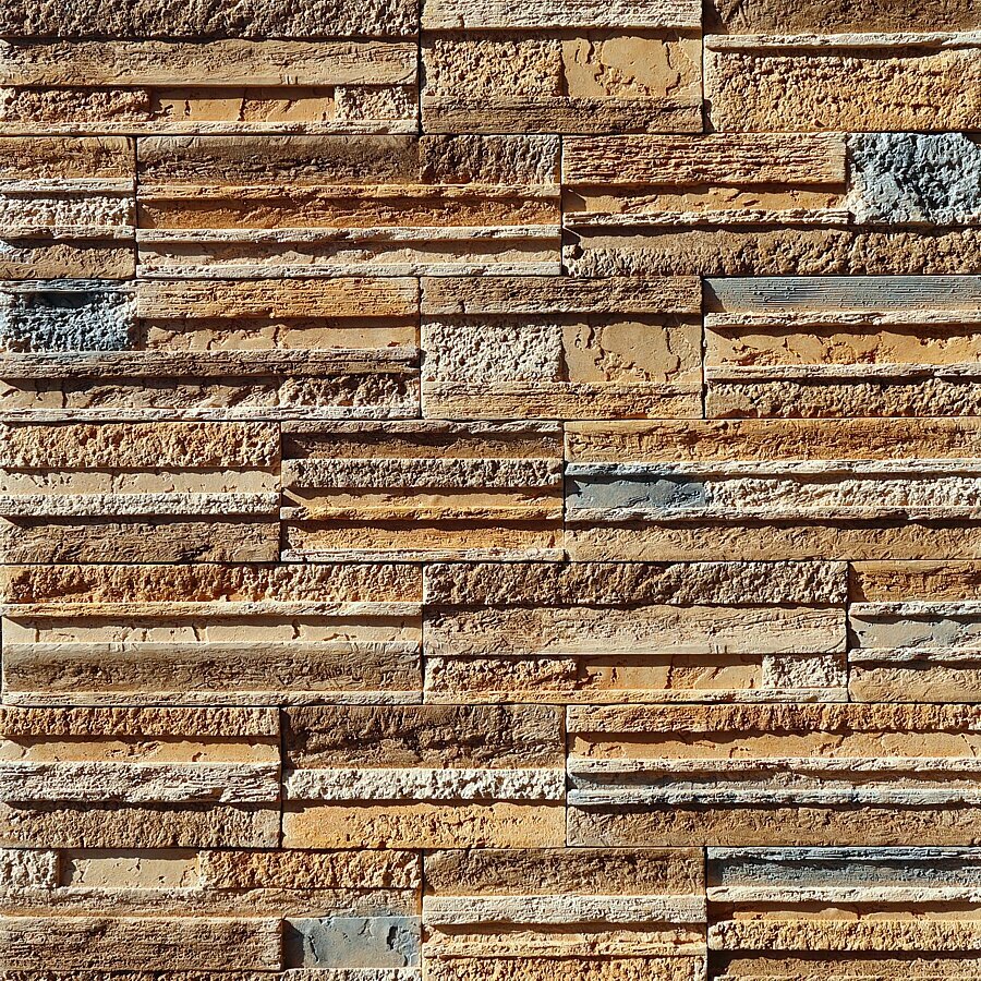 Тонкий пласт арт.80-211, упаковка по 1.2м² (~30кг), декоративный камень для отделки Мастер-камень