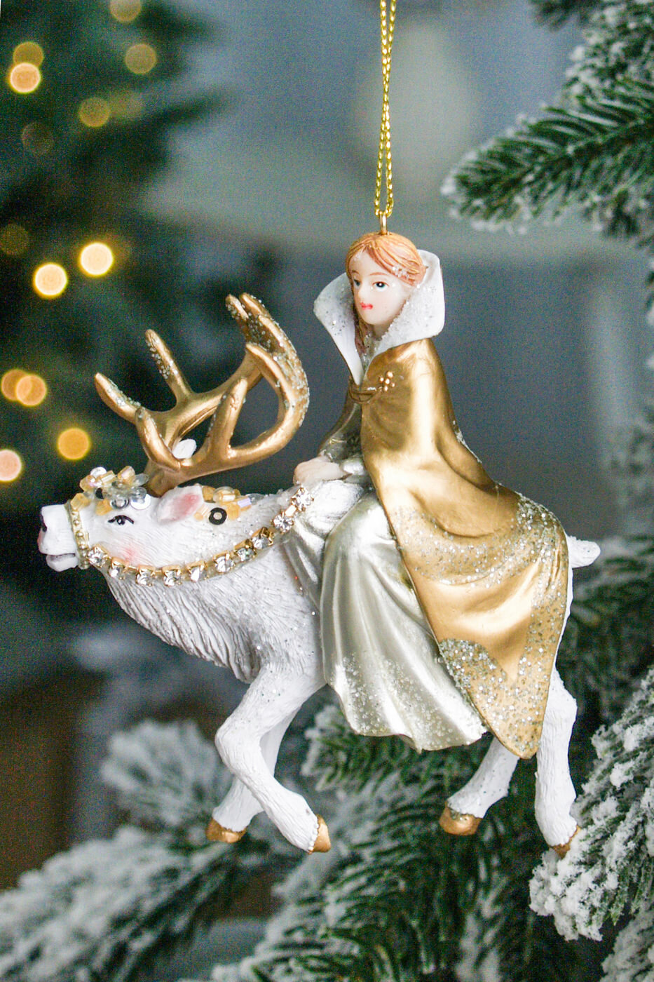 Ёлочная игрушка покровительница северных оленей, полистоун, 10 см, Goodwill TR19011