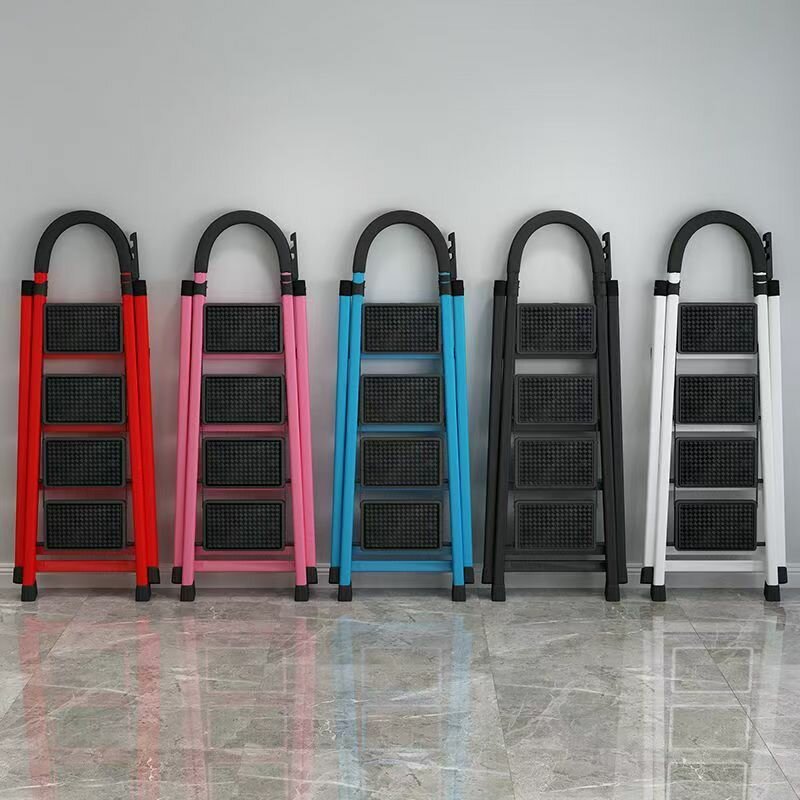 Стремянка складная 5 ступени, 250 кг нагрузка белое