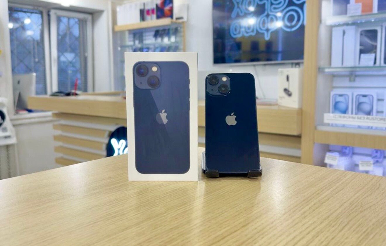 Смартфон Apple iPhone 13 mini 128 ГБ RU, nano SIM+eSIM, тёмная ночь