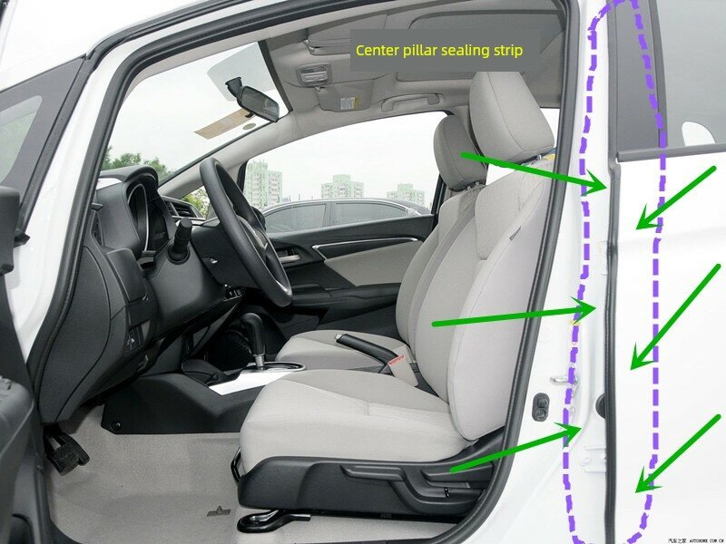 Уплотнительная лента для дверной стойки Honda Fit 2014-2020, левая сторона, профессиональное качество