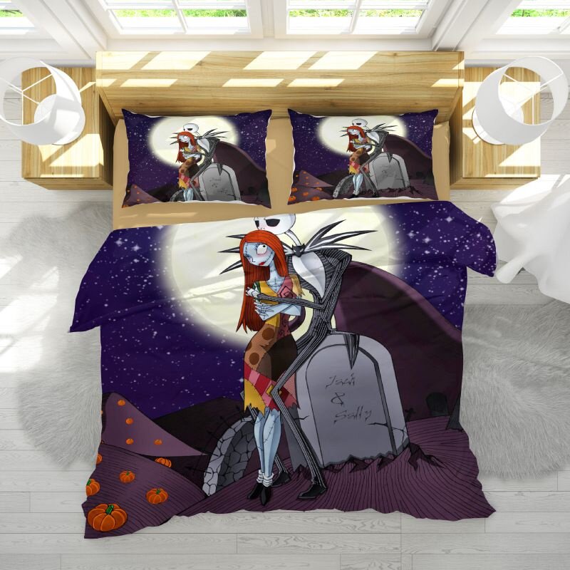 Постельный комплект luxorious the nightmare before christmas из 3 предметов для максимального комфорта гробница король 3 шт