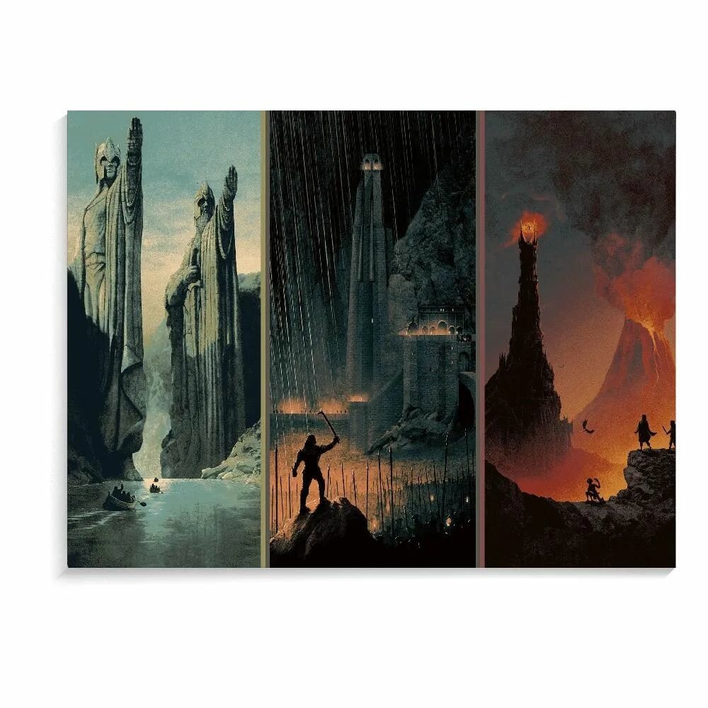 Пазлы 1000 элементов, Властелин колец / хоббит, 75х50 см, Деревянный пазл для